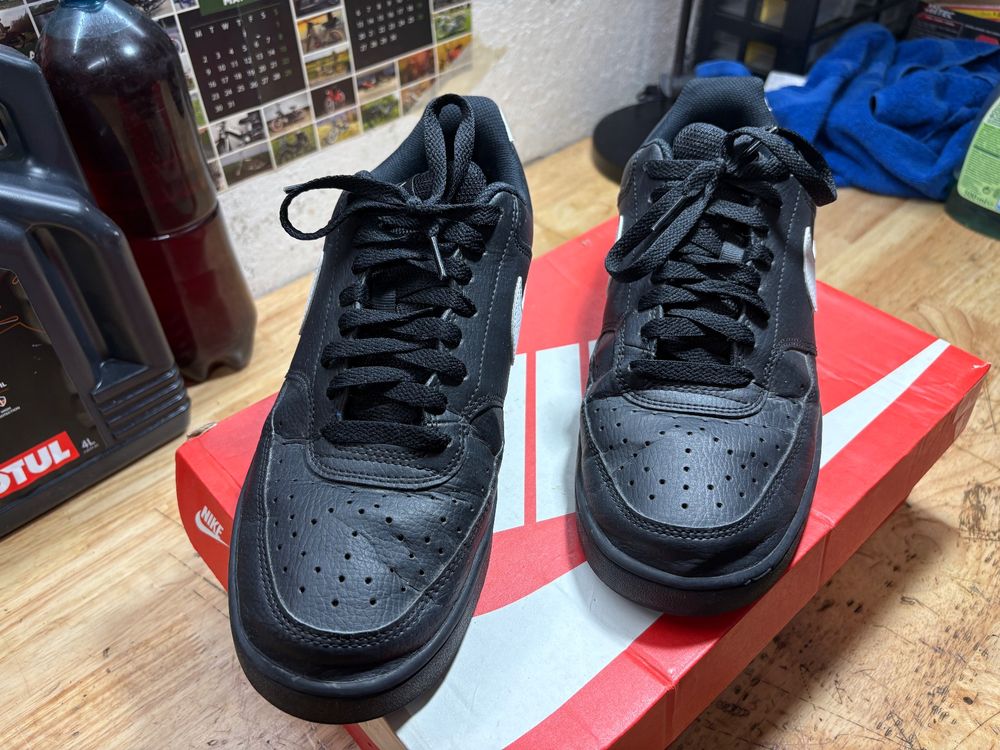 🚀 Nike Court Vision Low Schwarz Weiss | Gr. 44 (Gebraucht) in Bülach ...