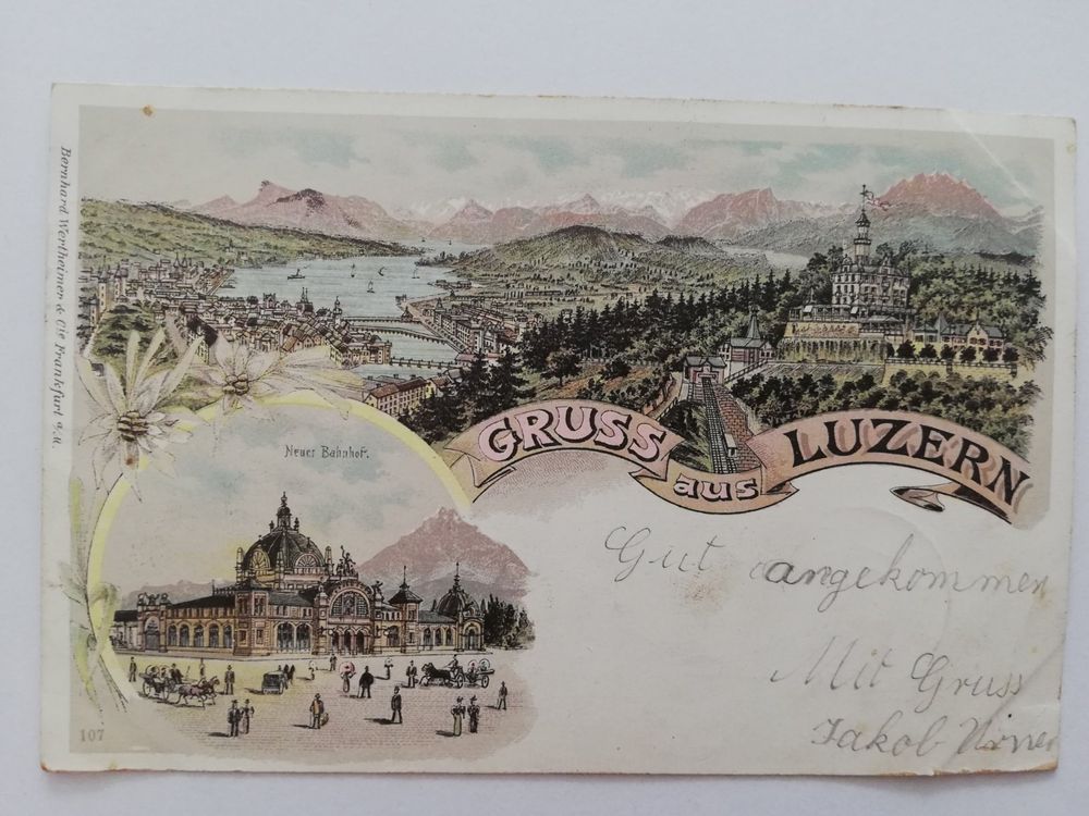 Postkarte Gruss aus Luzern 1897 | Kaufen auf Ricardo