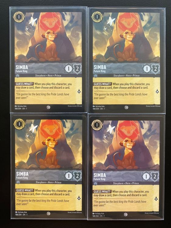 4X LORCANA DISNEY - SIMBA - 188/204 (Gebraucht) in für CHF 2 – mit ...