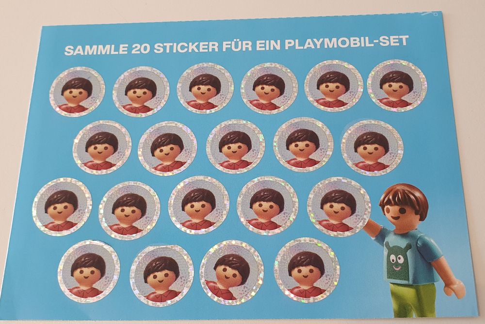 PLAYMOBIL MANIA Migros 1 volle Karte - 20 Stickers (Neu und originalverpackt) in Steinhausen für ...