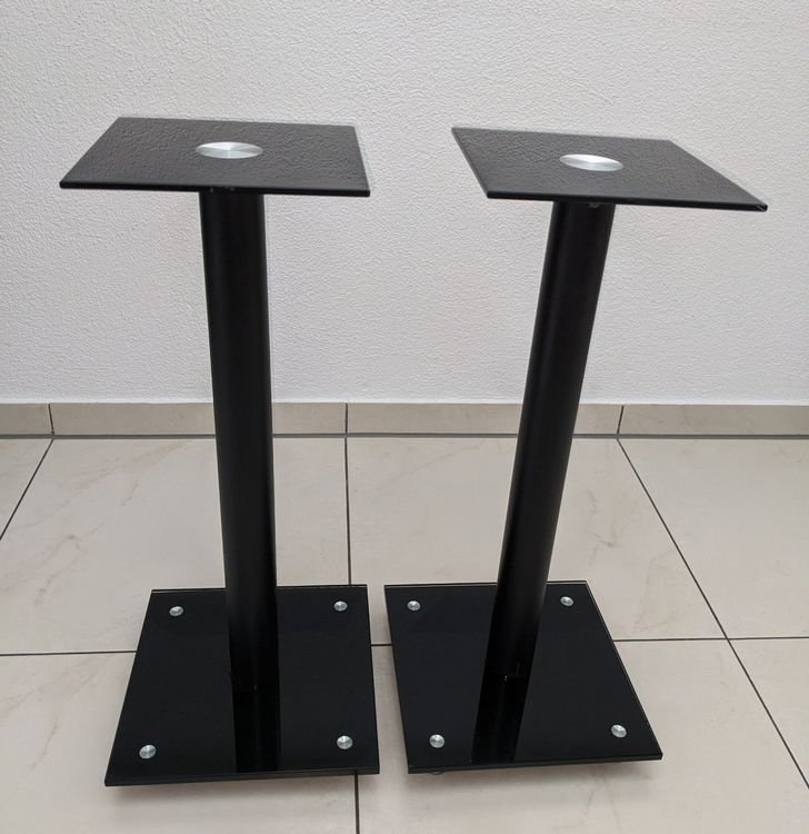 2 x Lautsprecherständer, Boxen Ständer , Stativ Glas Schwarz | Kaufen ...