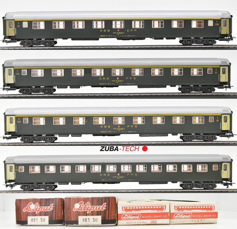 Liliput 4x UIC-X Personenwagen der SBB H0 GS mit OVP | Kaufen auf Ricardo