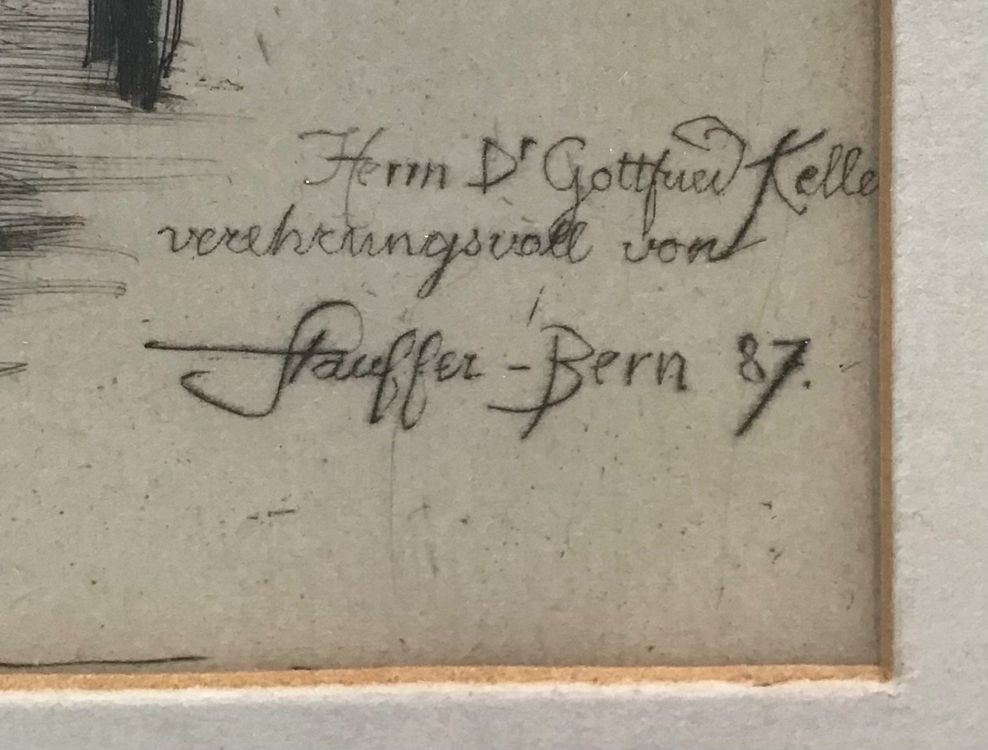 Karl STAUFFER-BERN (1857-1891) Grosse Radierung (Gebraucht) in Root für CHF 250 – mit Lieferung ...