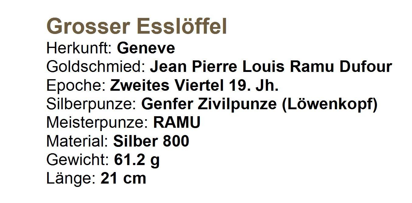 Großer Esslöffel 800 Jean Pierre Louis Ramu Dufour (Art.56) (Gebraucht ...