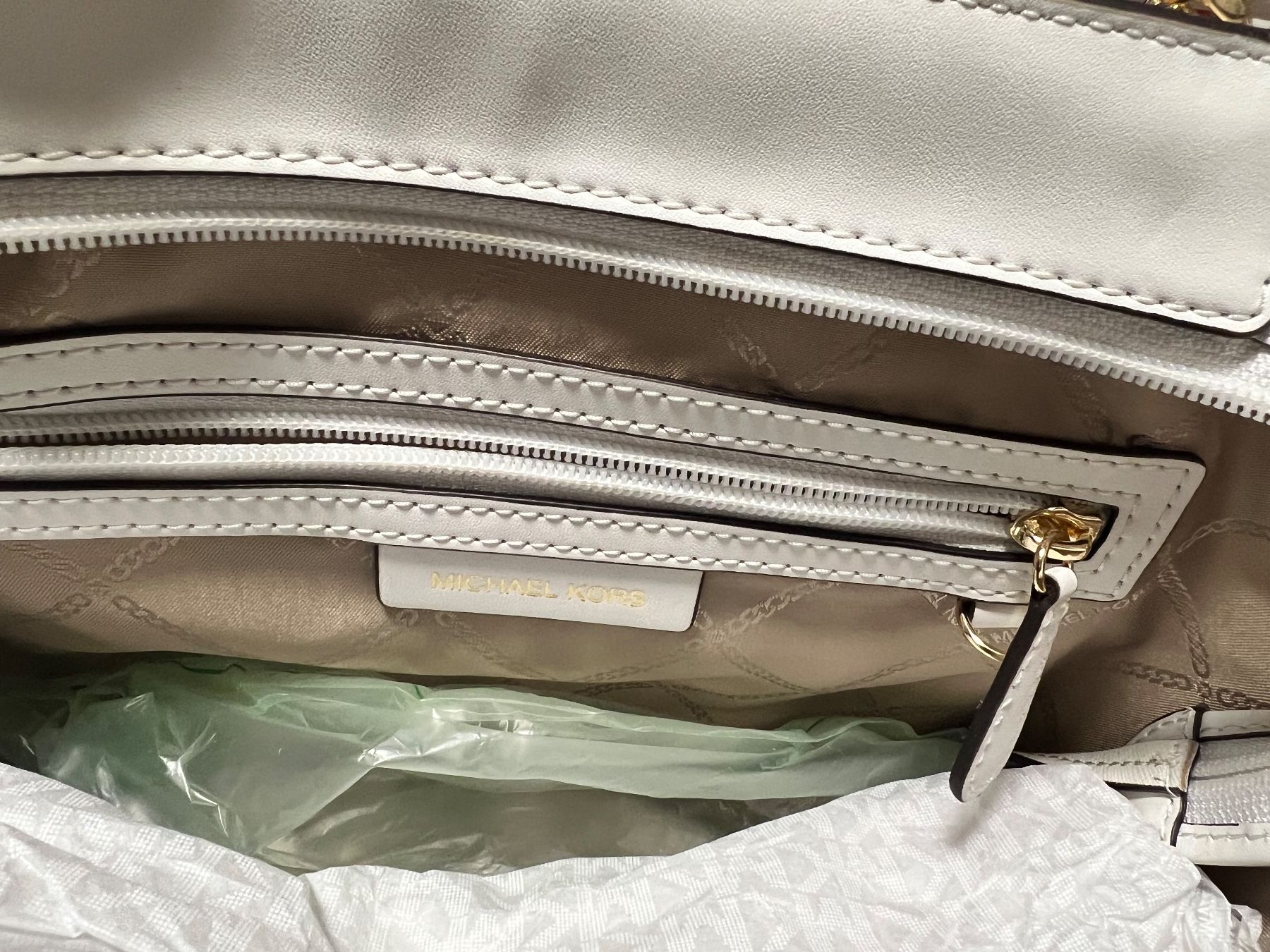 Sac Michael Kors blanc neuf, chaîne dorée chic! (Neuf (Voir description ...