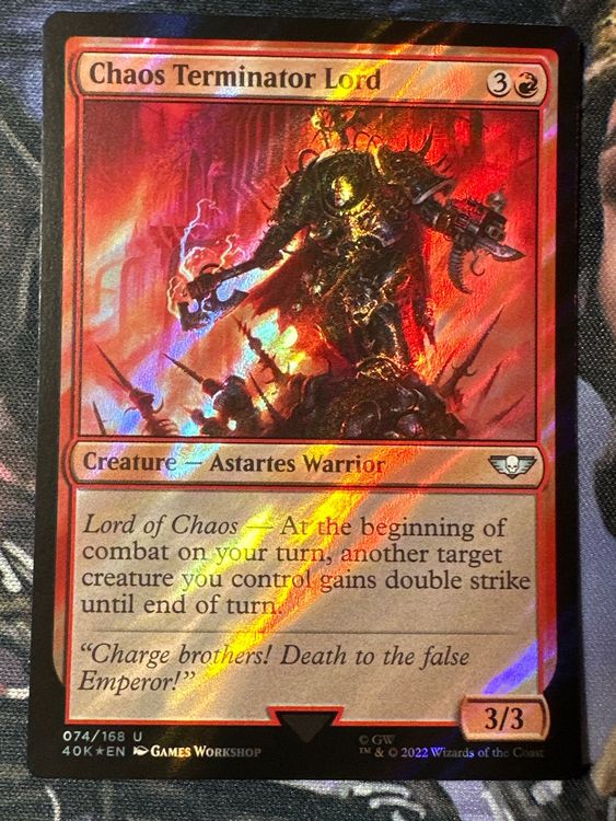 Chaos Terminator Lord SURGE FOIL Warhammer 40k Mtg (Neu (gemäss ...