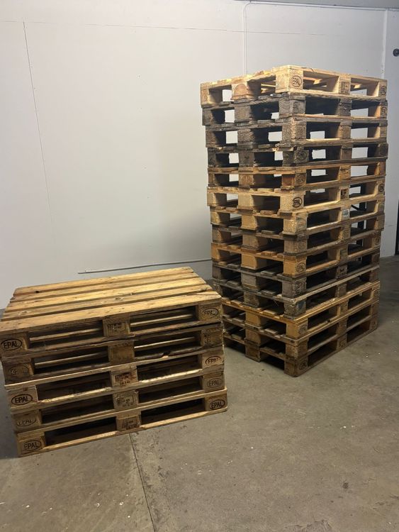 19 EURO Paletten in unterschiedlichen Zuständen (siehe Bild) (Gebraucht ...