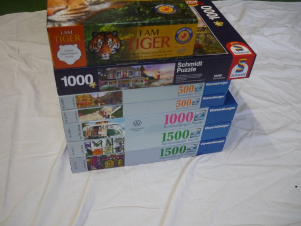 7x Ravensburger Schmidt Puzzle top Zustand mit OVP 1500 1000 (Gebraucht ...