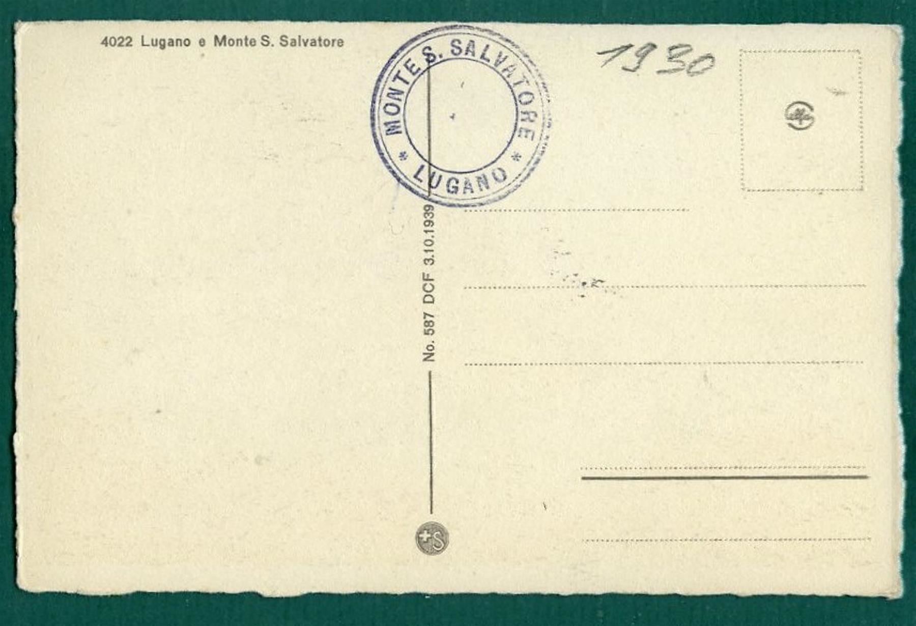 Lugano e Monte San Salvatore, ca. 1930, Zeitdokument (Gebraucht) in ...