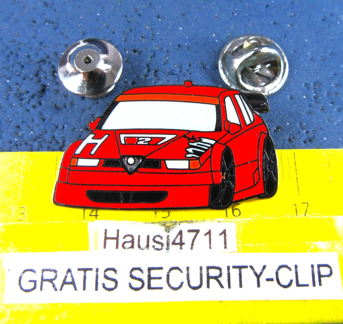 ALFA ROMEO DTM RACING-CAR AUTO PIN ENAMEL MIT SECURITY-CLIP (Gebraucht ...