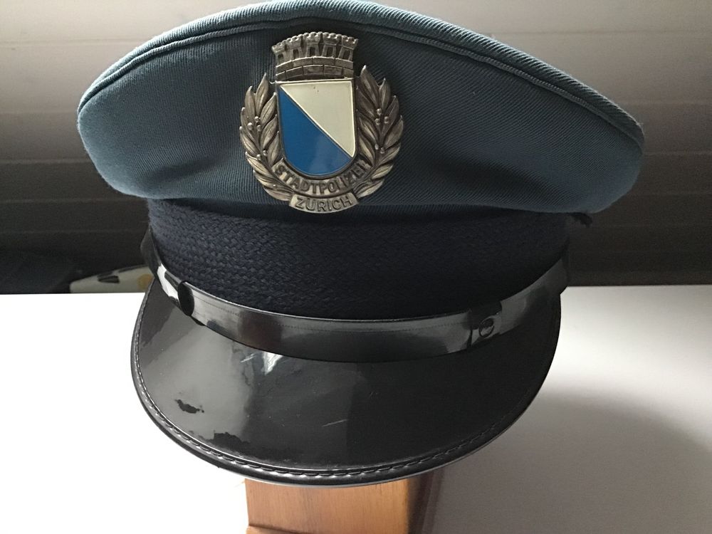 Originale alte Uniform-Mütze "STADTPOLIZEI ZÜRICH" Stapo ZH (Gebraucht ...