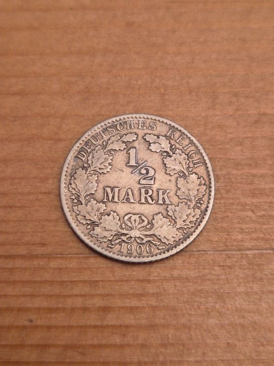 DE-1/2 Mark 1906 J Silber Zustand gemäss Bilder (Gebraucht) in ...