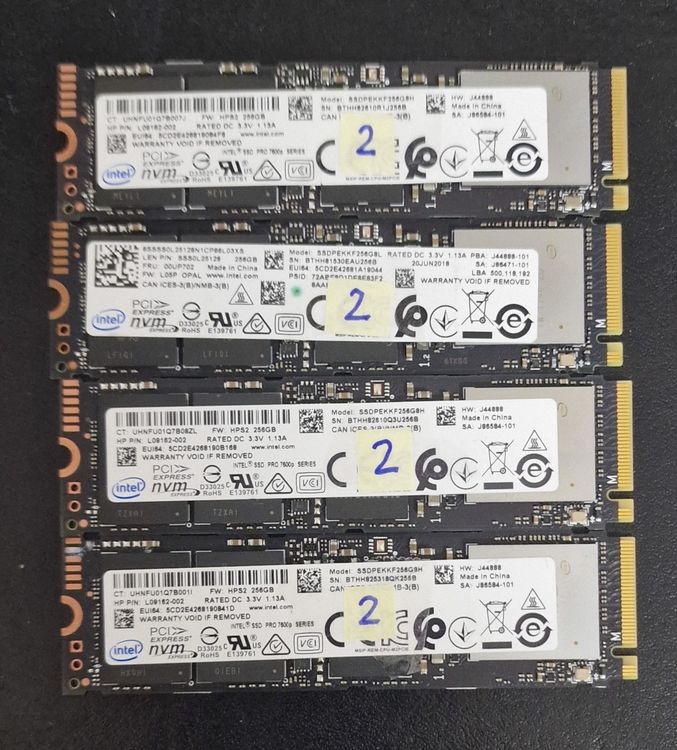 SSD Festplatte Intel NVMe 256GB N2 (Gebraucht) in Spreitenbach für CHF ...