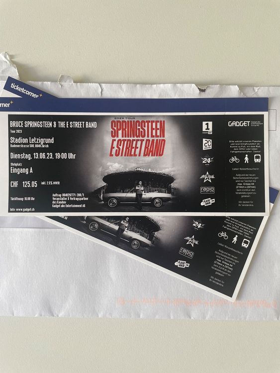 2x Tickets BRUCE SPRINGSTEEN (13.06.23) | Kaufen auf Ricardo