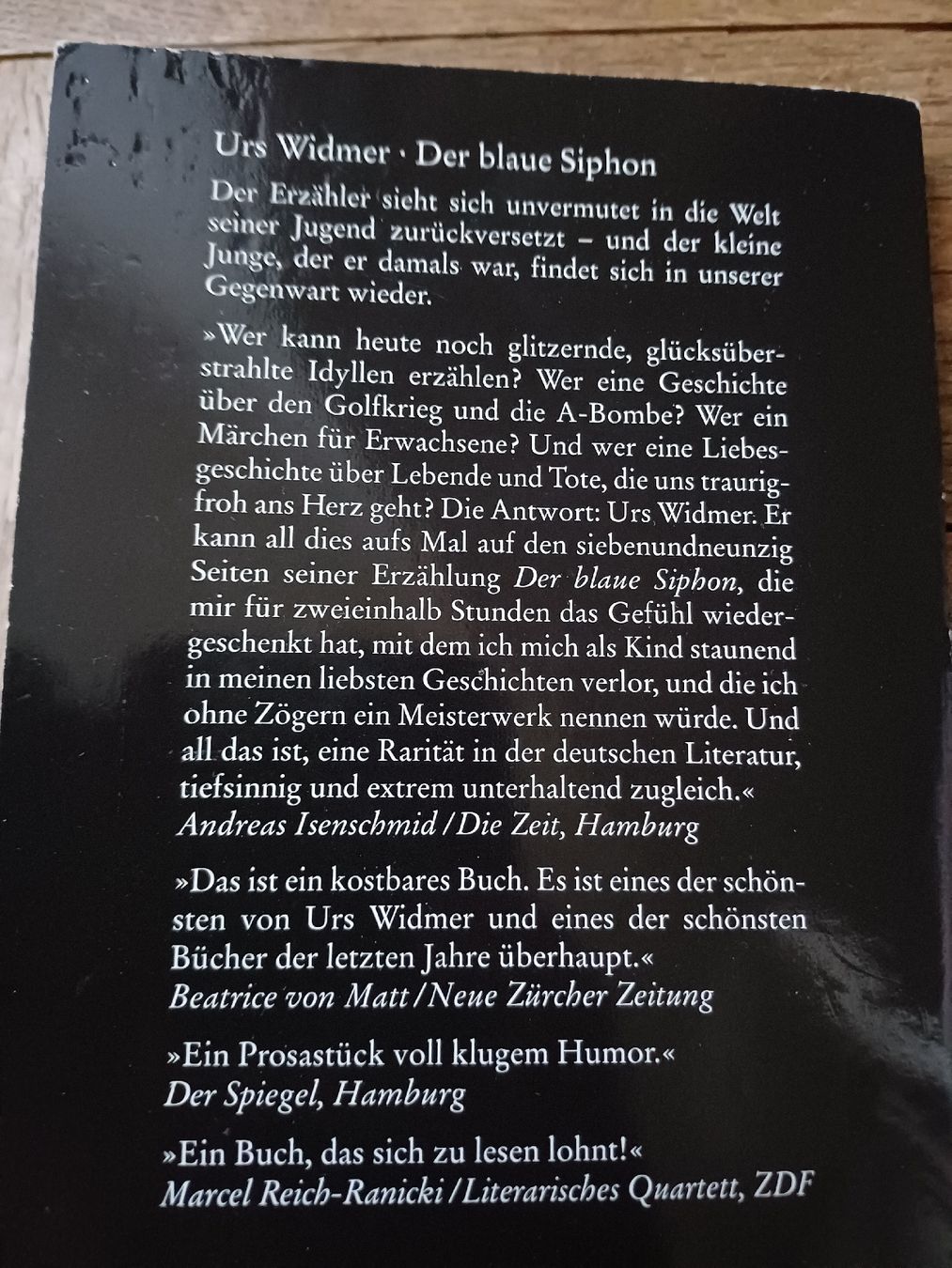 Urs Widmer - Der blaue Siphon, Erzählung, Diogenes (Gebraucht) in Bern ...