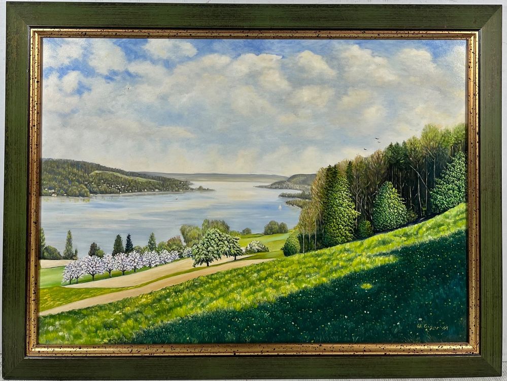 Walter Giger - Grosse Sommer Landschaft Gemälde | Kaufen auf Ricardo