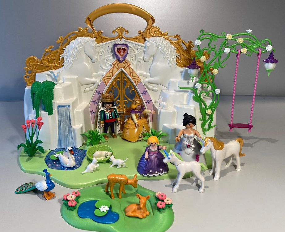 Playmobil Schloss mit Park, Königsfamilie, schöne Tiere | Acheter sur ...