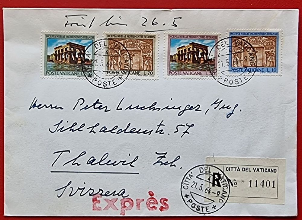 VATIKAN SATZ ARCHÄOLOGIE LUCHSINGER EXPRESS THALWIL 1964 | Kaufen auf ...