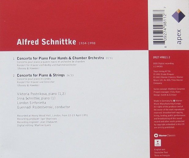 Schnittke - Concertos für Piano (Gebraucht) in Grüningen für CHF 4 ...