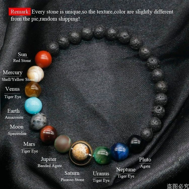 Solar System Planeten Armband aus Stein | Kaufen auf Ricardo