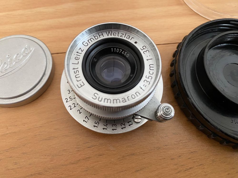 Leitz Leica Summaron 3.5cm f3.5, Sucher, Gelb-Filter, Blende (Gebraucht ...