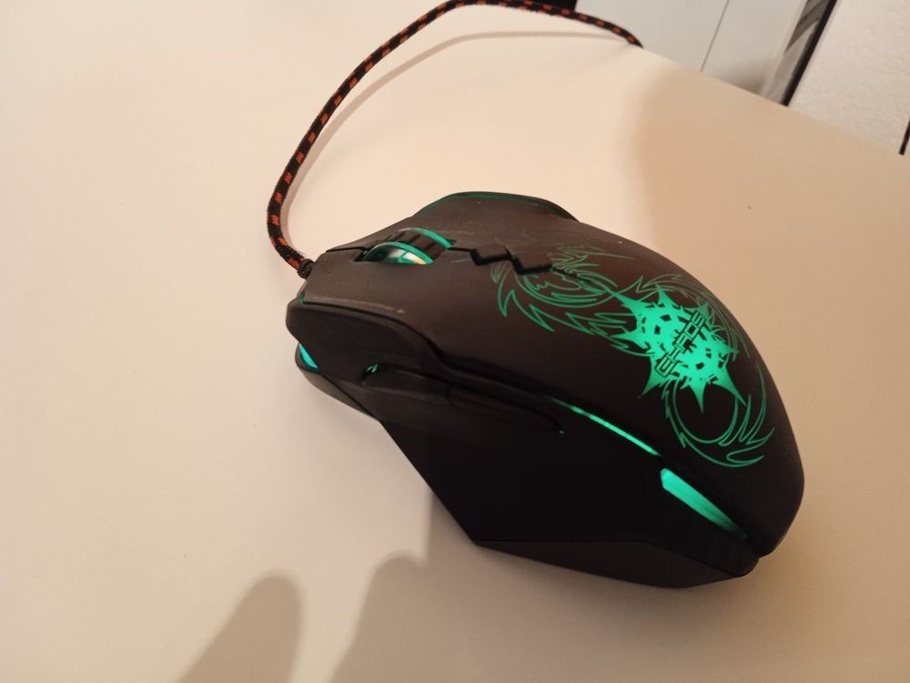 DRAGON WAR G7 CHOAS Gaming-Maus, blaue LED, 3200dpi, (Gebraucht) in für ...