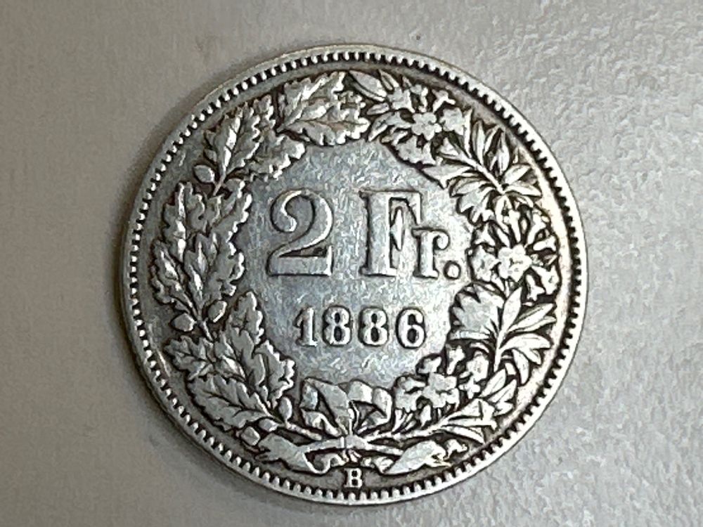 2 Fr. Silber Schweiz 1886 ss | Kaufen auf Ricardo