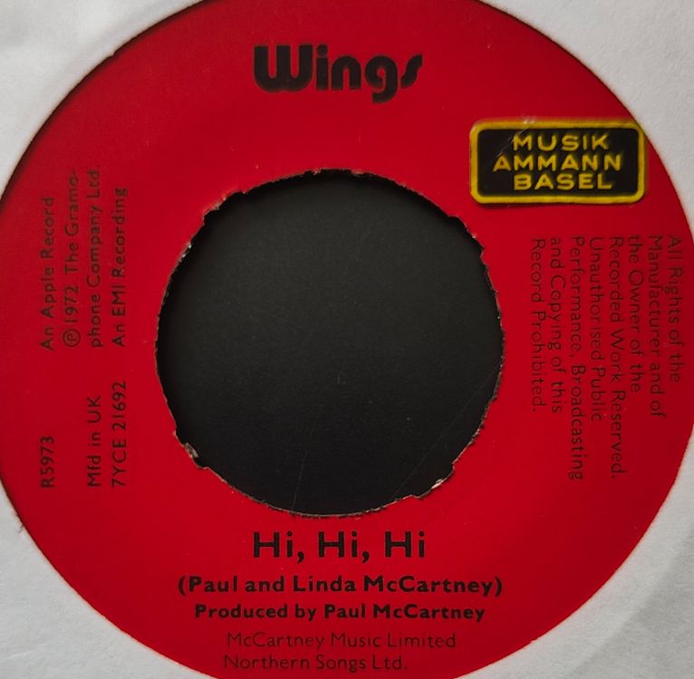 Vinyl-Single Paul McCartney & Wings - Hi, Hi, Hi (Gebraucht) in ...