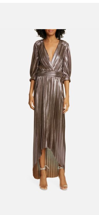 Bash Gold Lilla Metallic High/Low dress, size 1. (Neu (gemäss ...