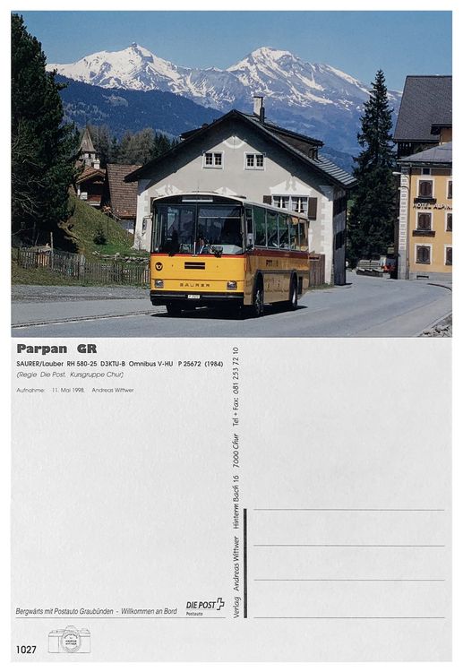 Parpan Churwalden Lenzerheide Postauto SAURER RH580 P 25672 | Kaufen auf Ricardo