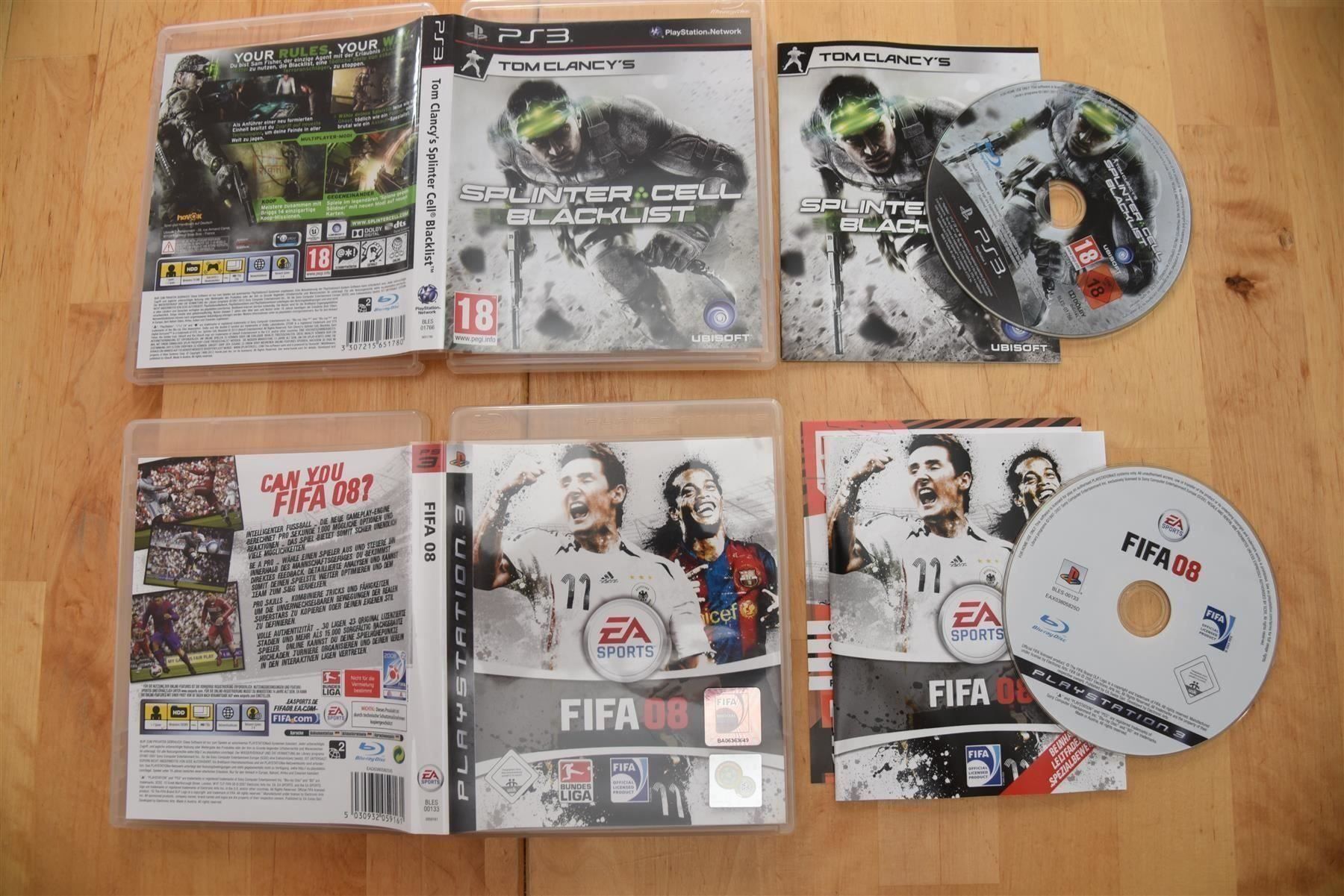 Splinter Cell Blacklist + FIFA 08 (CIB) (Gebraucht) in Frenkendorf für ...