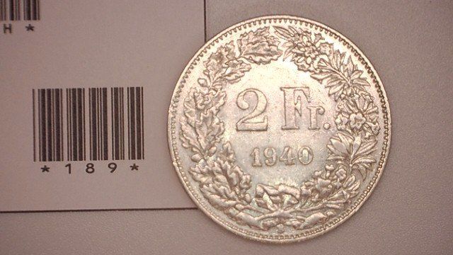 2 Franken 1940 CH Silber sehr schön | Kaufen auf Ricardo