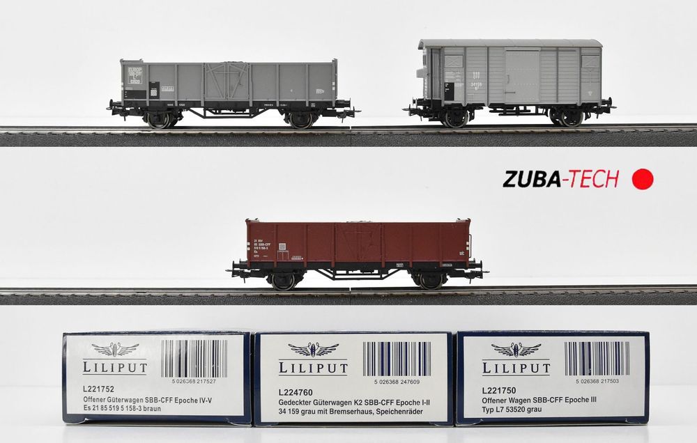3x Liliput Güterwagen der SBB H0 GS mit OVP (Neu (gemäss Beschreibung)) in St. Gallen für CHF 25 ...