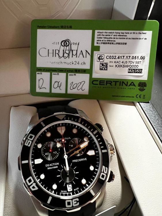 Certina DS Action Chronograph Precidrive (Gebraucht) in Mauensee für CHF 299 – mit Lieferung auf ...