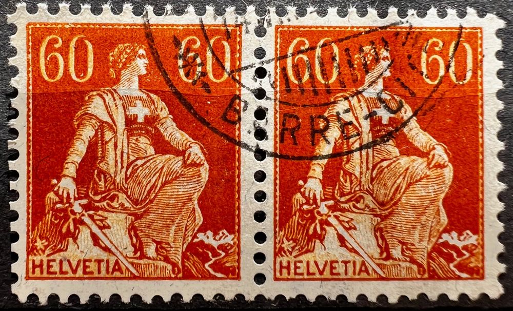 1918 Helv/Schwert Paar 140 ⦿ (Gebraucht) in St. Gallen für CHF 1 – mit Lieferung auf Ricardo kaufen