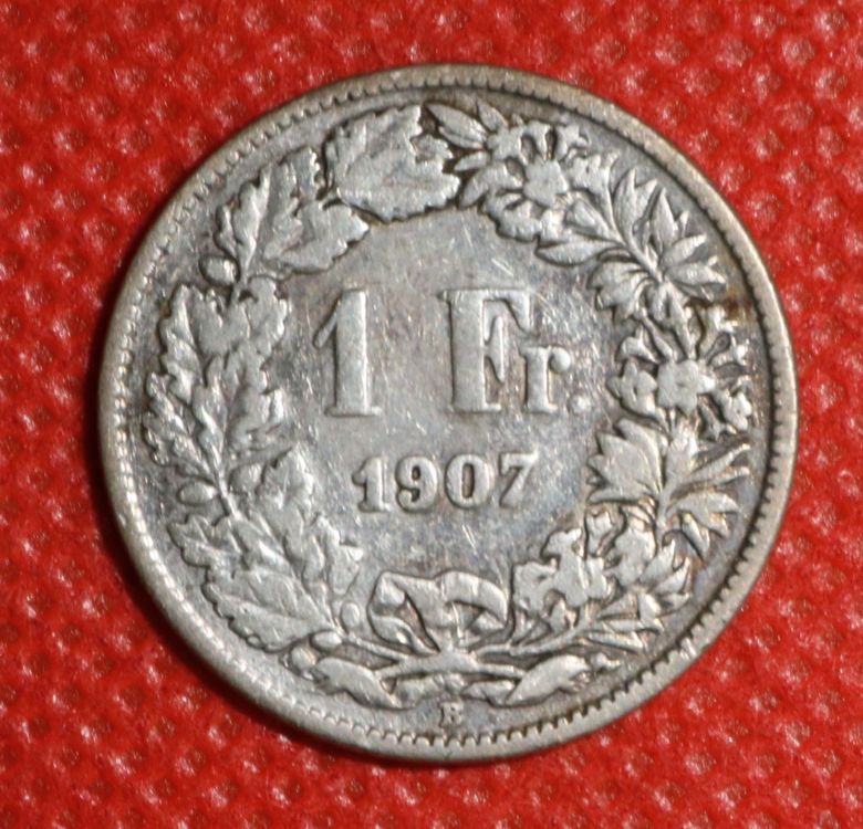 1 Franken Silbermünze 1907 (A128) | Kaufen auf Ricardo