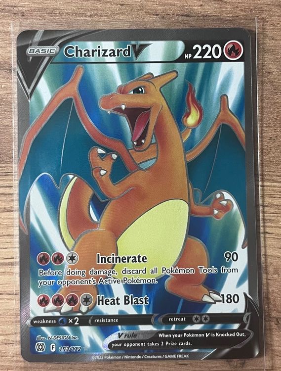 Charizard V FULL ART 153/172 Pokemon Brilliant Stars #1 (Gebraucht) in ...
