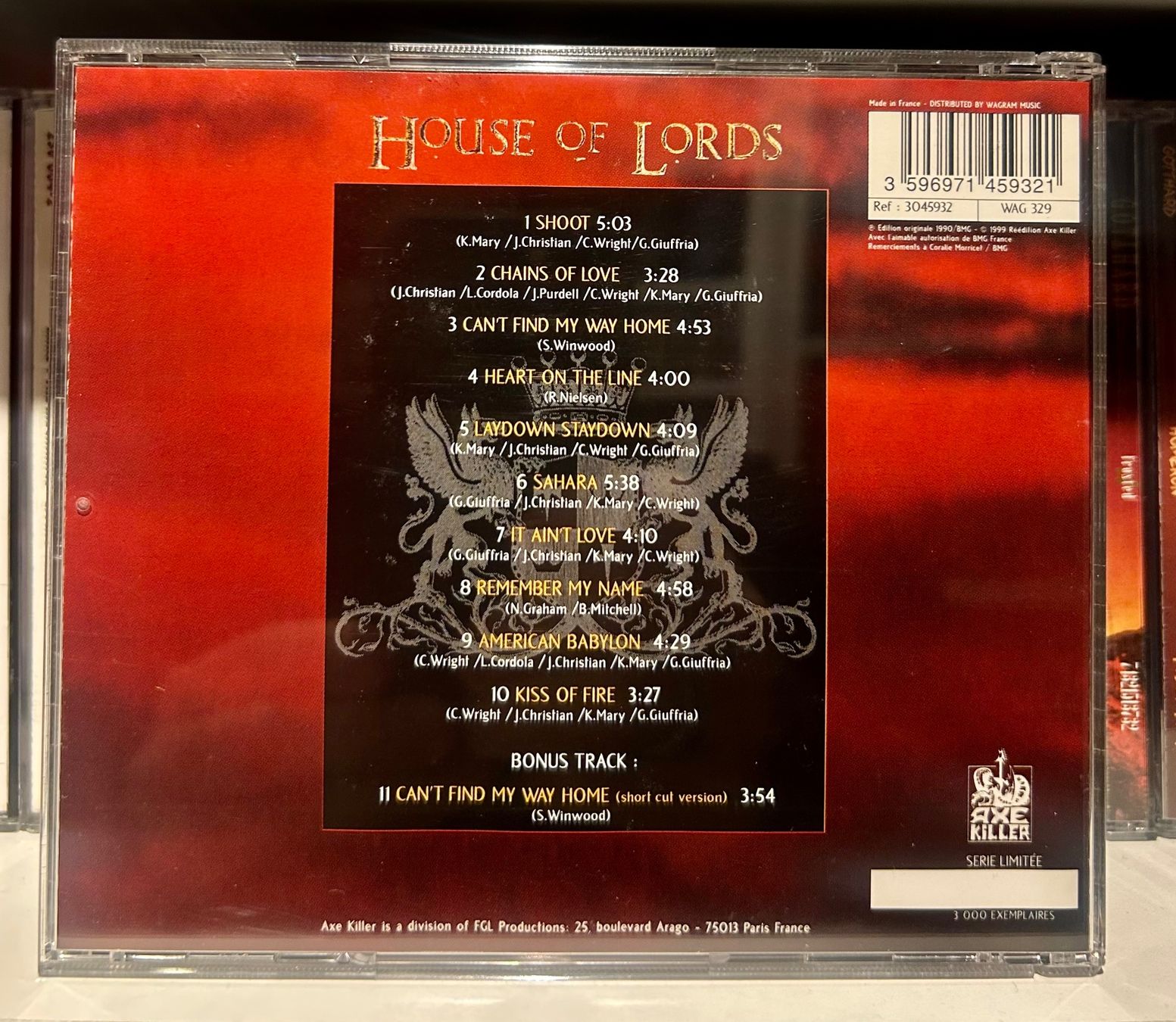 HOUSE OF LORDS „Sahara“ CD James Christian MHR Giuffria MEGA (Gebraucht ...