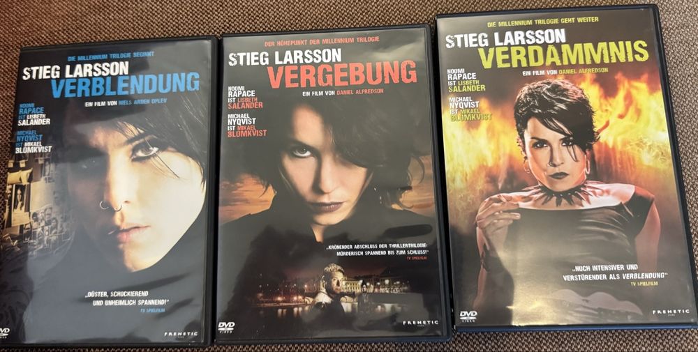 Stieg Larsson DVD Trilogie (Gebraucht) in Steinhausen für CHF 1 – mit ...
