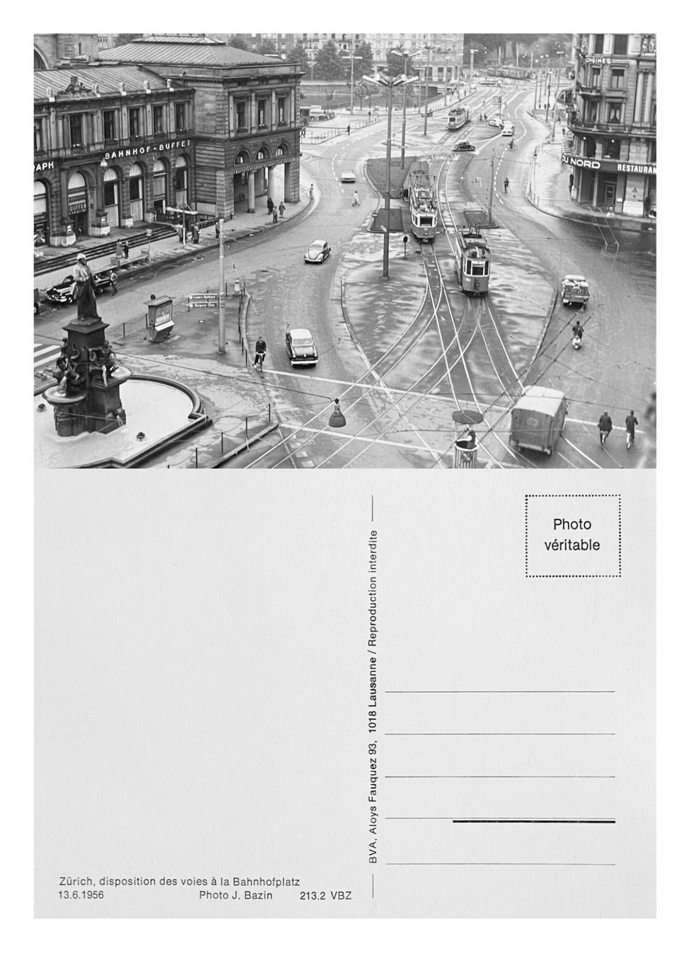 Zürich Bahnhof Bahnhofplatz StStZ VBZ Tram Be 4/4 + Ce 2/2 (Neu (gemäss ...