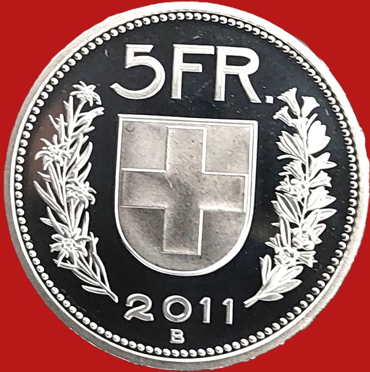5 Franken 2011 stgl / aus Münzsatz (Neu (gemäss Beschreibung)) in Arch für CHF 14 – mit ...