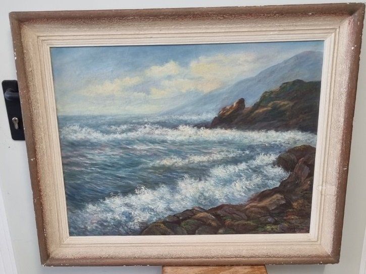 Gemälde Oelbild Meer Küste | Kaufen auf Ricardo