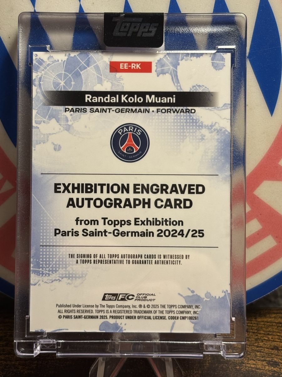 2024 Topps Exhibition PSG Engraved Amber Kolo Muani AUTO /25 (Neu ...