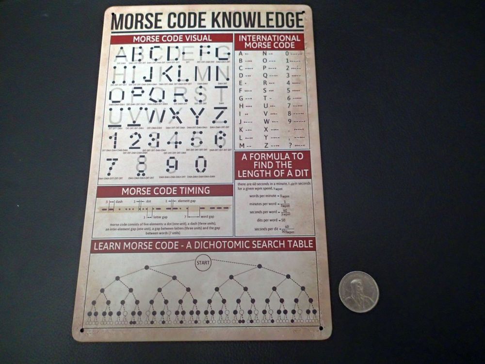 Blechschild Morse Code Knowledge | Kaufen auf Ricardo