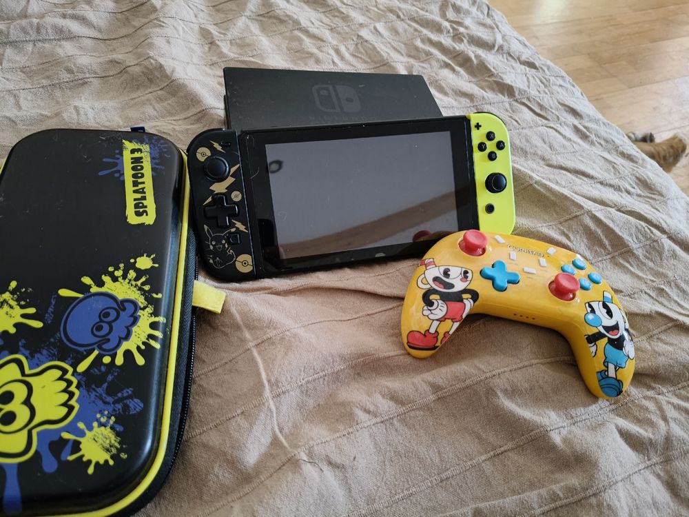 Nintendo Switch + Cuphead Controller + Splatoon 3 Tasche | Kaufen auf ...