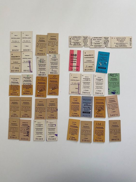 38 Kontrollkarten ( zu Kollektivbillet) für Sammler | Kaufen auf Ricardo