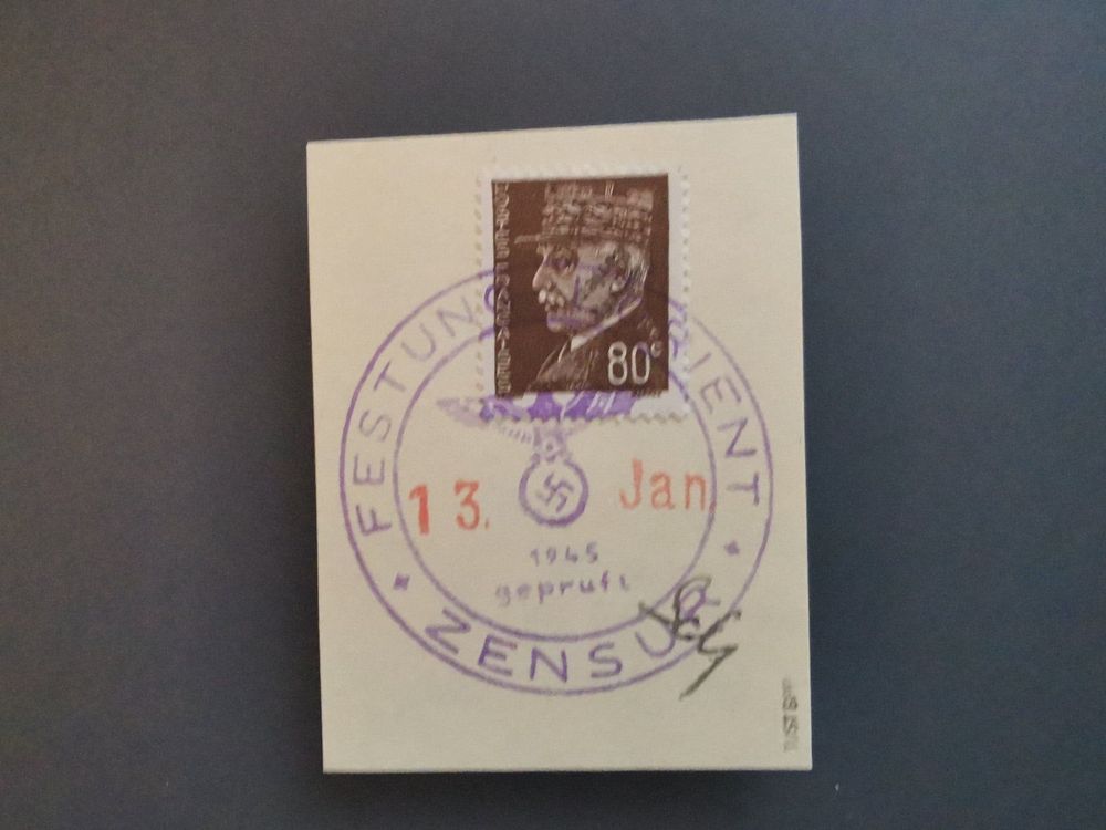 FESTUNG LORIENT 1945 - BRIEFSTÜCK - "GEPRÜFT" - WERT ++++!! (Neu ...