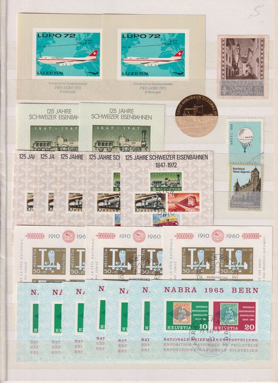 Blocks / Vignetten / Versuchsdrucke !! Gelegenheit ! (Gebraucht) in Bibern SH für CHF 32 – mit ...