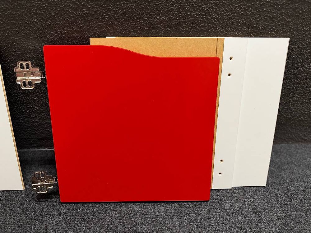 KALLAX Einsatz mit Tür Rot Wellenförmig (Gebraucht) in Reichenburg für ...