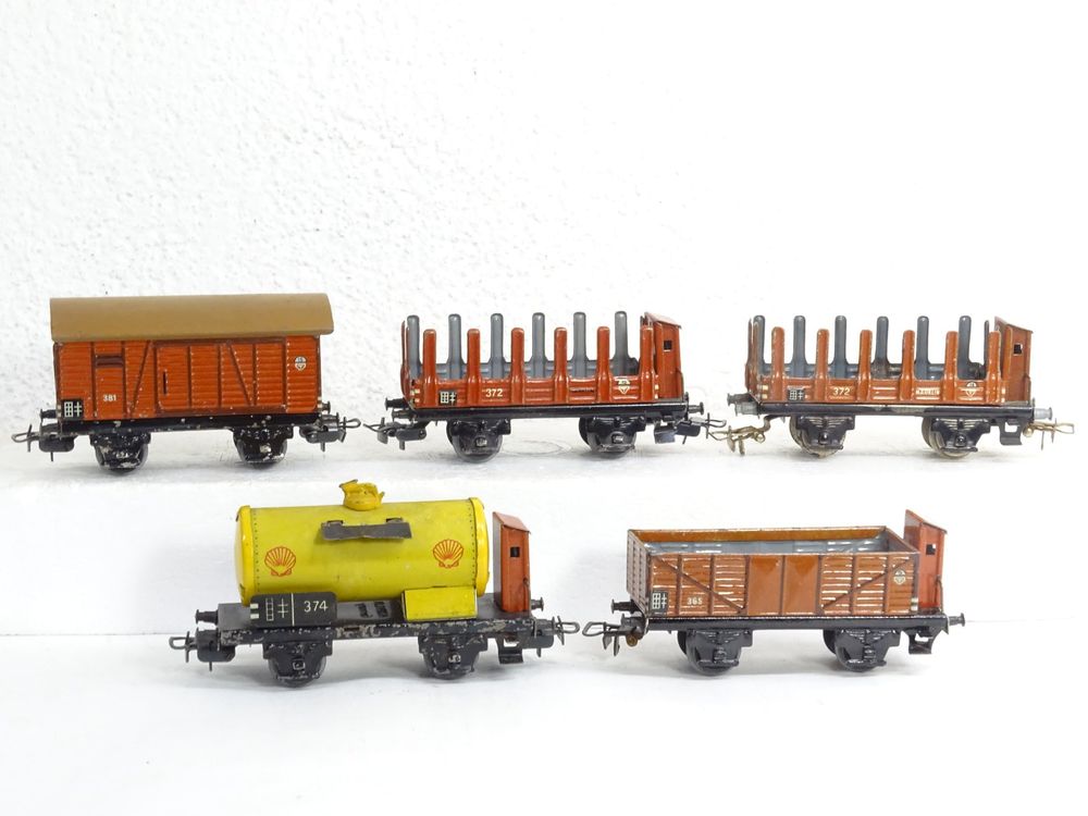 Märklin 372 + 381 + 374 + 365 Alte Güterwagen, H0,WS/AC | Kaufen auf Ricardo